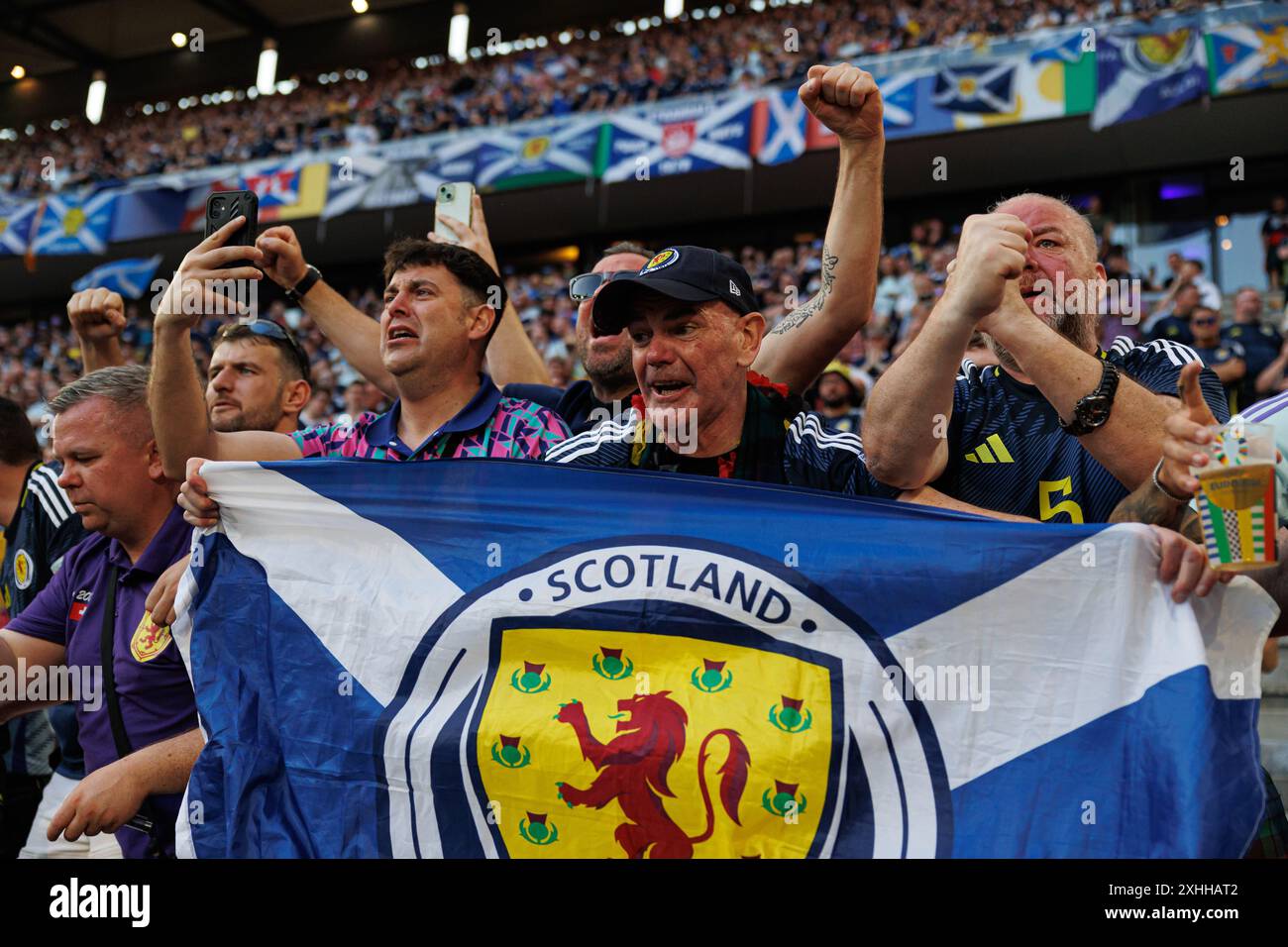 Cologne, Germany - 06 19 2024: Fans of Scotland seen during UEFA Euro ...