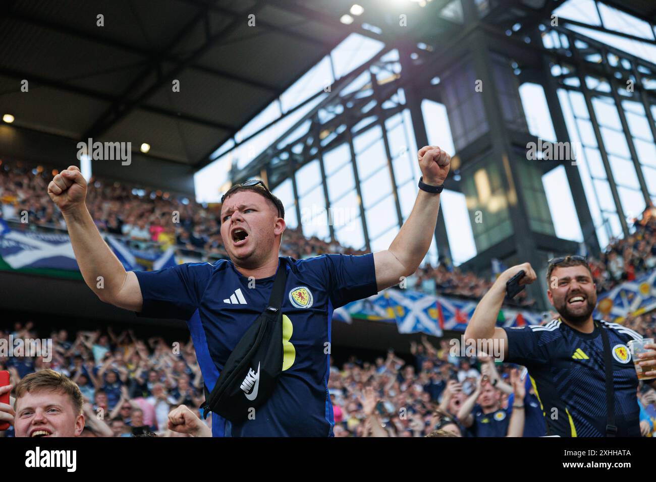 Cologne, Germany - 06 19 2024: Fans of Scotland seen during UEFA Euro ...