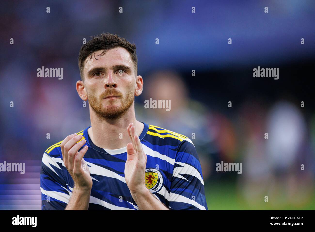 Cologne, Germany - 06 19 2024: Andy Robertson seen during UEFA Euro ... Cologne, Germany - 06 19 2024: Andy Robertson seen during UEFA Euro ...