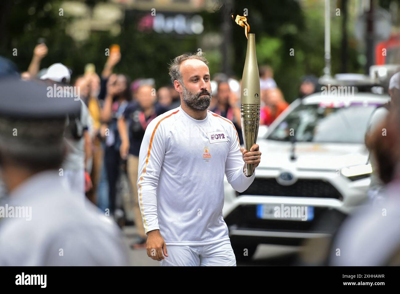 Paris, France. 14th July, 2024. French essayist Arthur Denouveaux ...