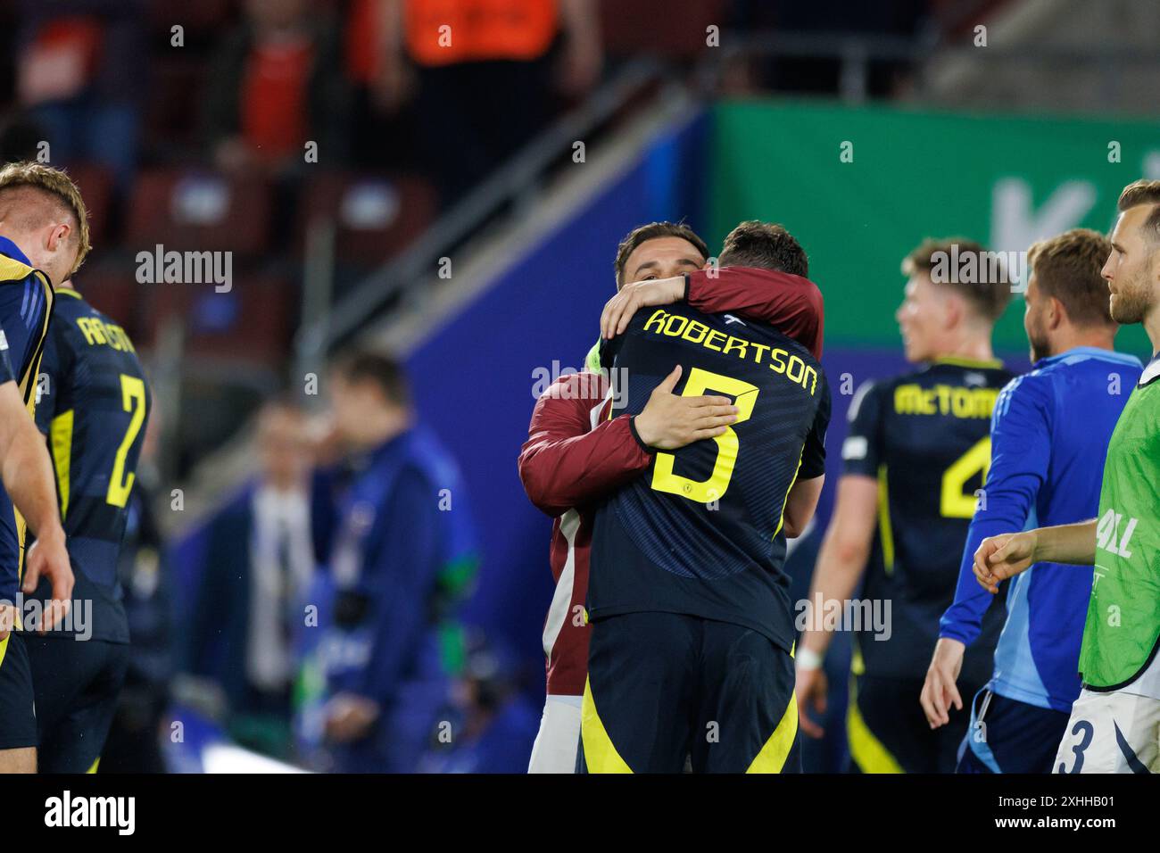 Xherdan Shaqiri, Andy Robertson seen during UEFA Euro 2024 game between ...