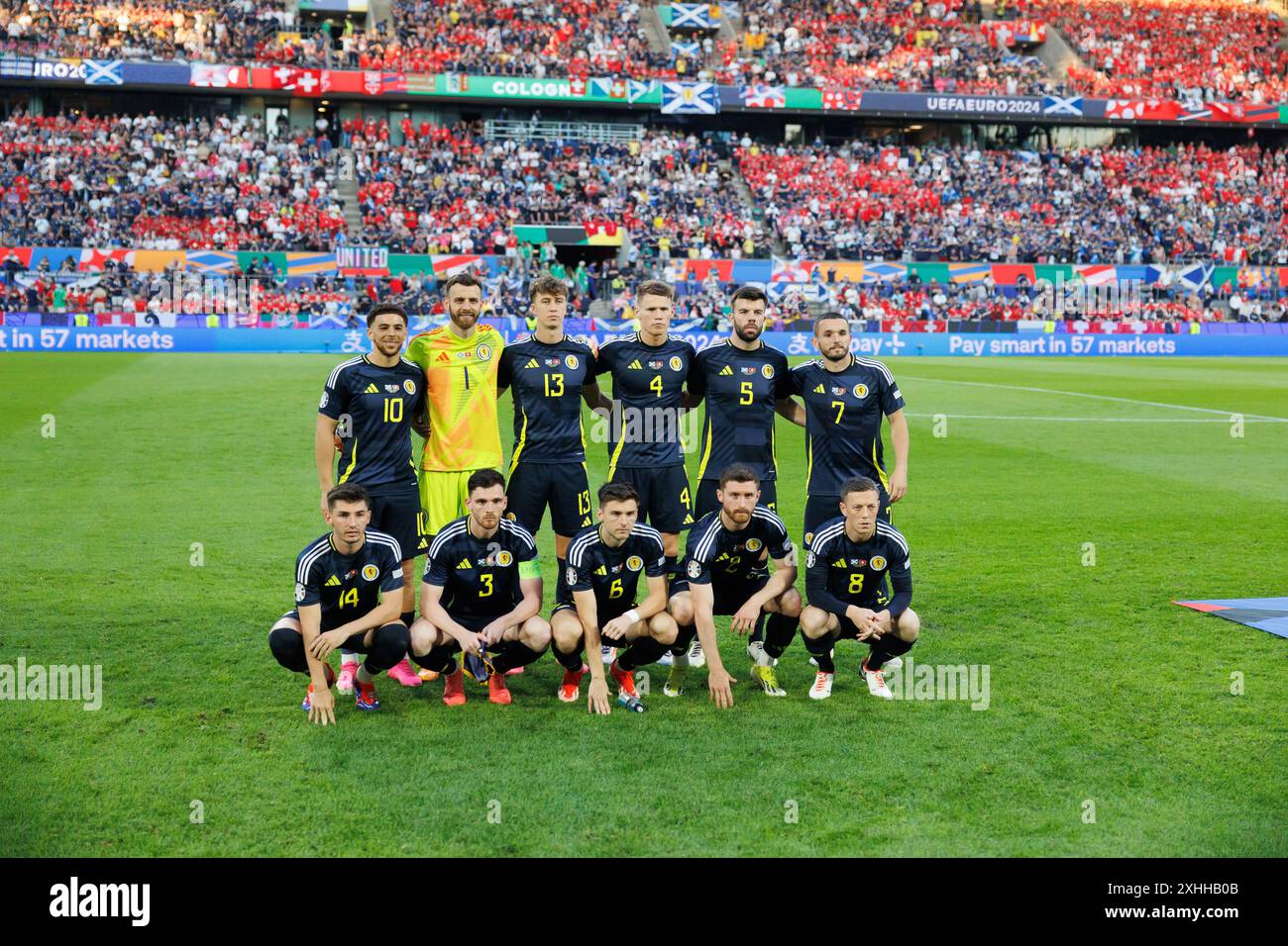Team of Scotland seen during UEFA Euro 2024 game between national teams ...