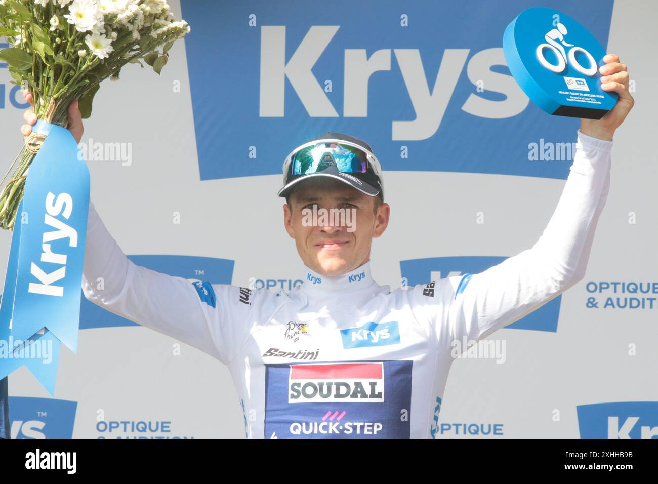 Remco Evenepoel Best Young Rider Tour de France 2024 Stock Photo - Alamy