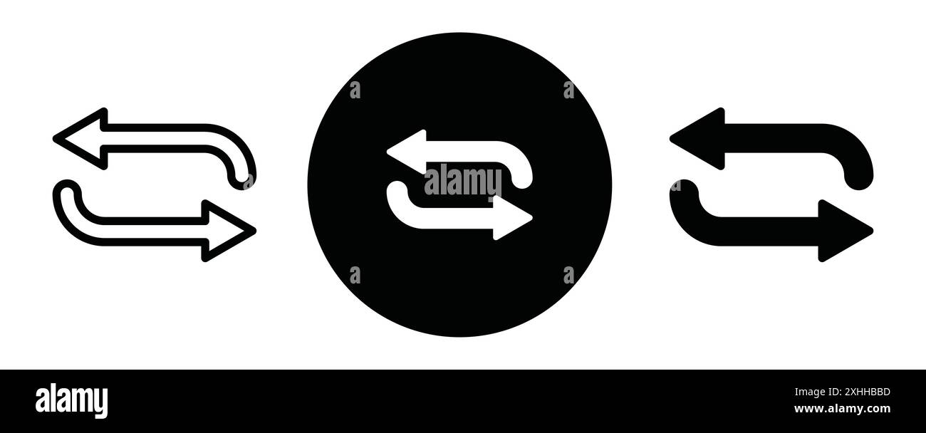 Reset icon black line Cut Out Stock Images & Pictures - Alamy