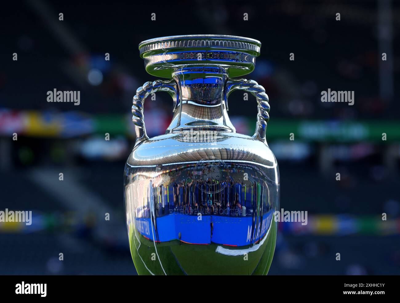 The European Championship trophy before the UEFA Euro 2024 final match ...
