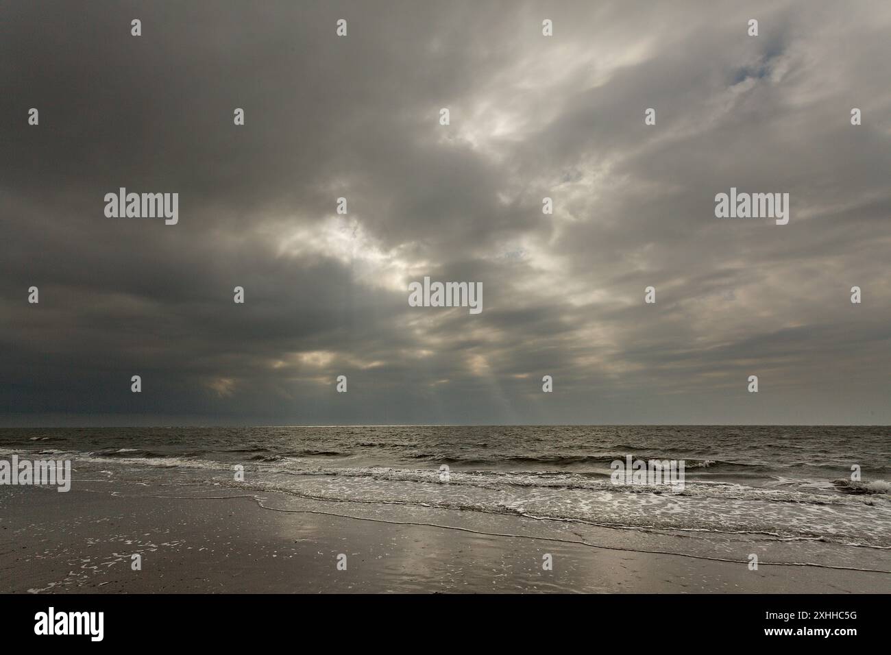 Bad weather entering from west - the North Sea onto the Danish island ...