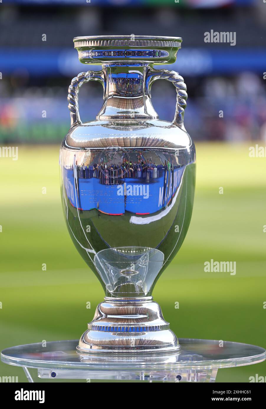 Berlin, Germany. 14th July, 2024. The Henri Delaunay Trophy awarded to ...