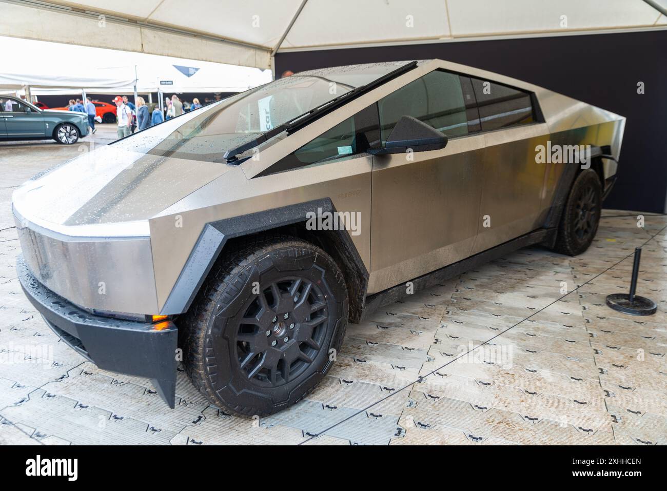 Tesla Cybertruck electric car on display at the Goodwood Festival of ...