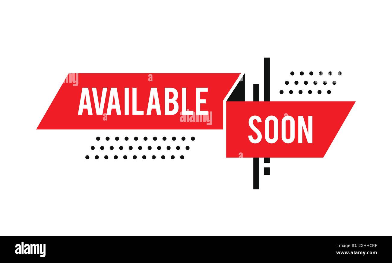 Available soon template modern design isolated on white. Abstract ...