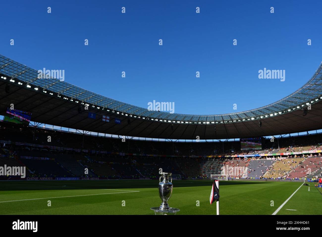 A general view of the Henri Delaunay Cup before the UEFA Euro 2024 ...