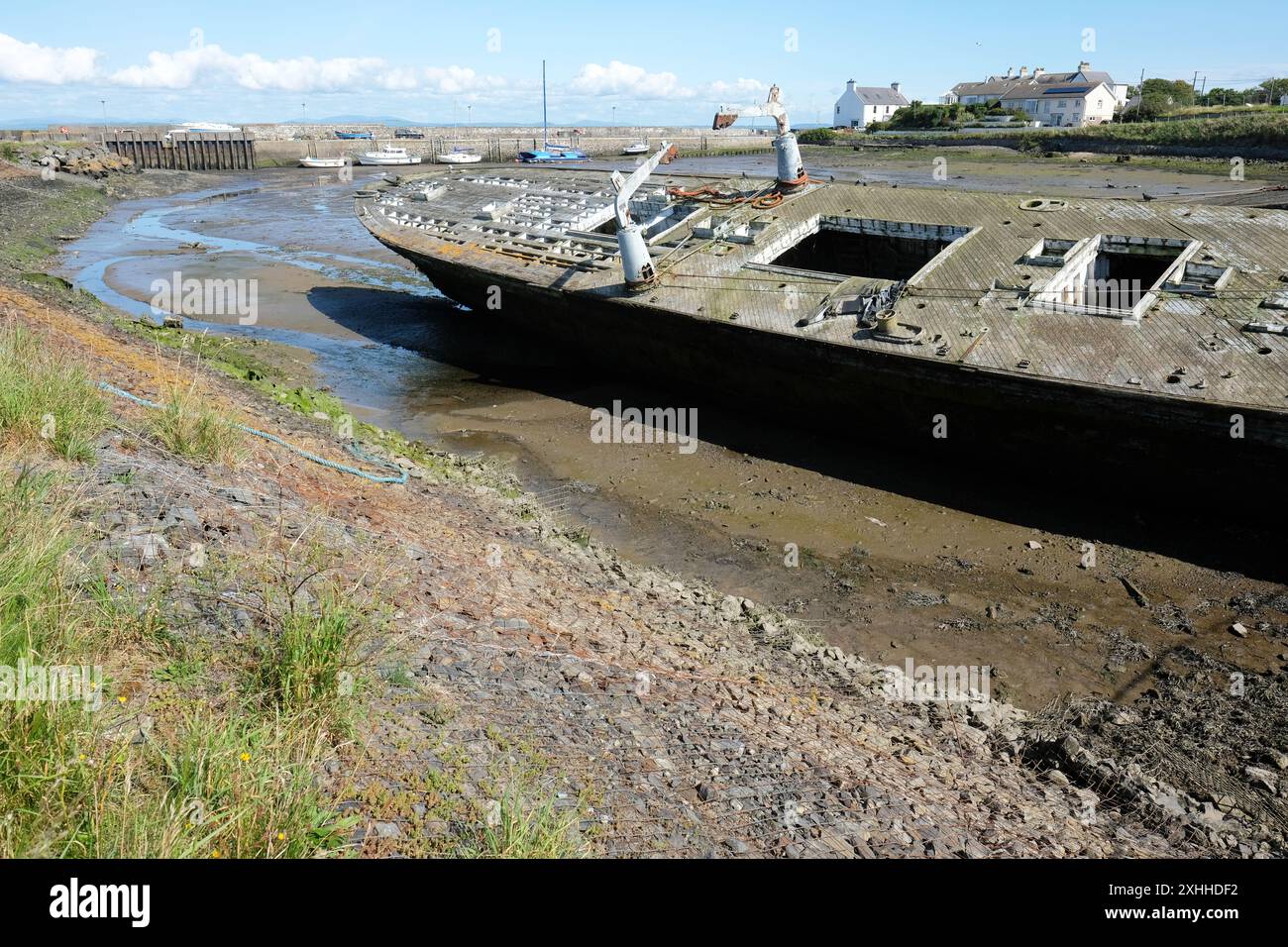 Drummore, Galloway, Scotland old ship wreck of HMS Pagham minesweeper ...
