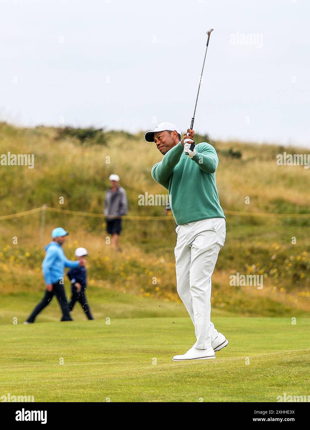 Troon, UK. 14th July, 2024. TIGER WOODS takes to the golf links to ...
