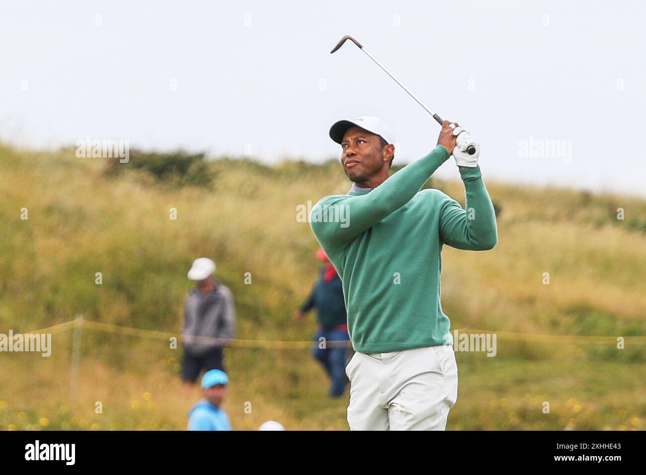 Troon, UK. 14th July, 2024. TIGER WOODS takes to the golf links to ...
