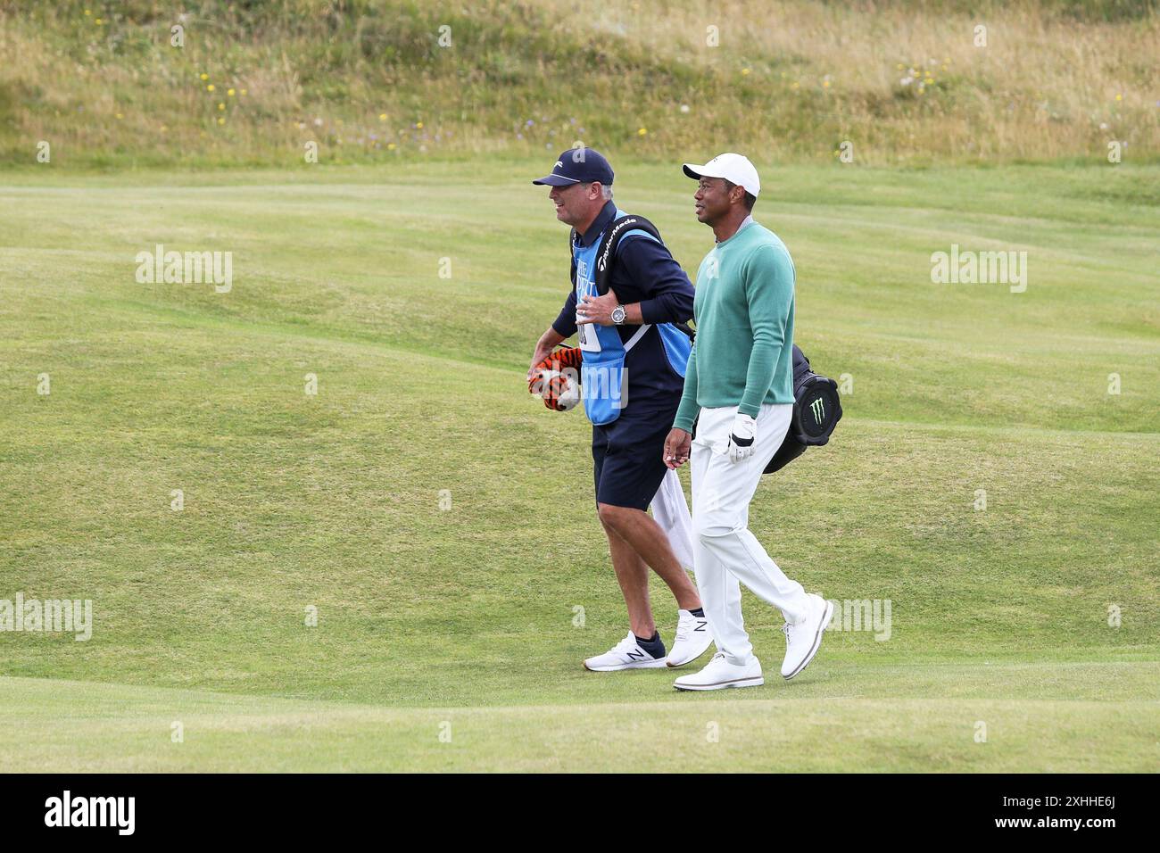 Troon, UK. 14th July, 2024. TIGER WOODS takes to the golf links to ...