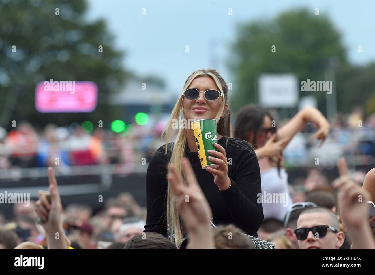 Fans in the crowd at Transmt Festival in Glasgow Green. Picture date ...