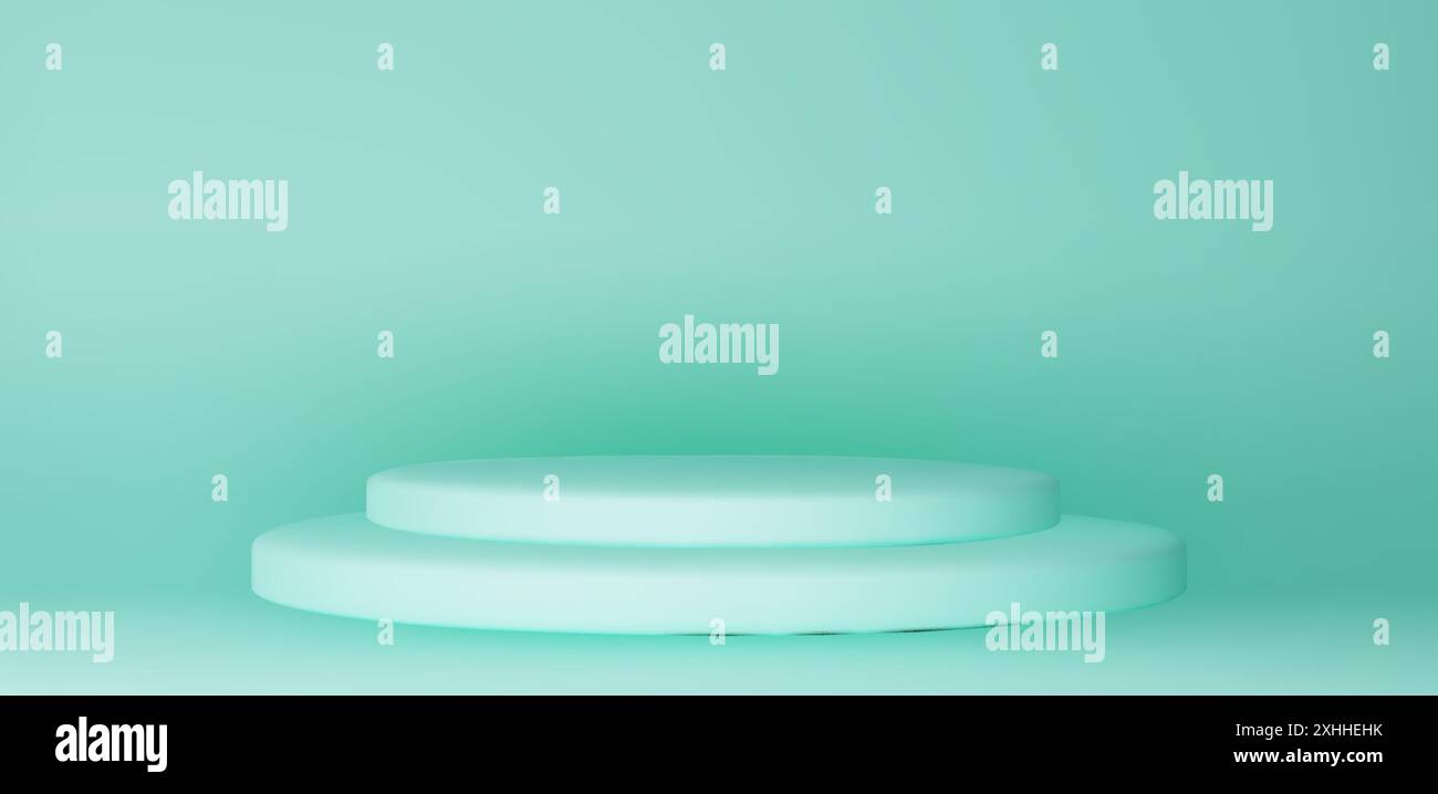 Podium mockup. Studio showroom pedestal, fashion showcase mock up scene ...