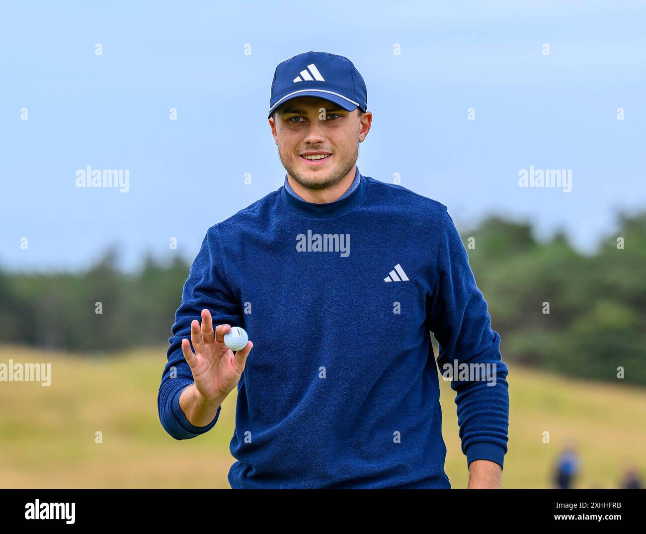 Ludvig Aberg on the 5th hole during day four of the Genesis Scottish Open 2024 at The ...