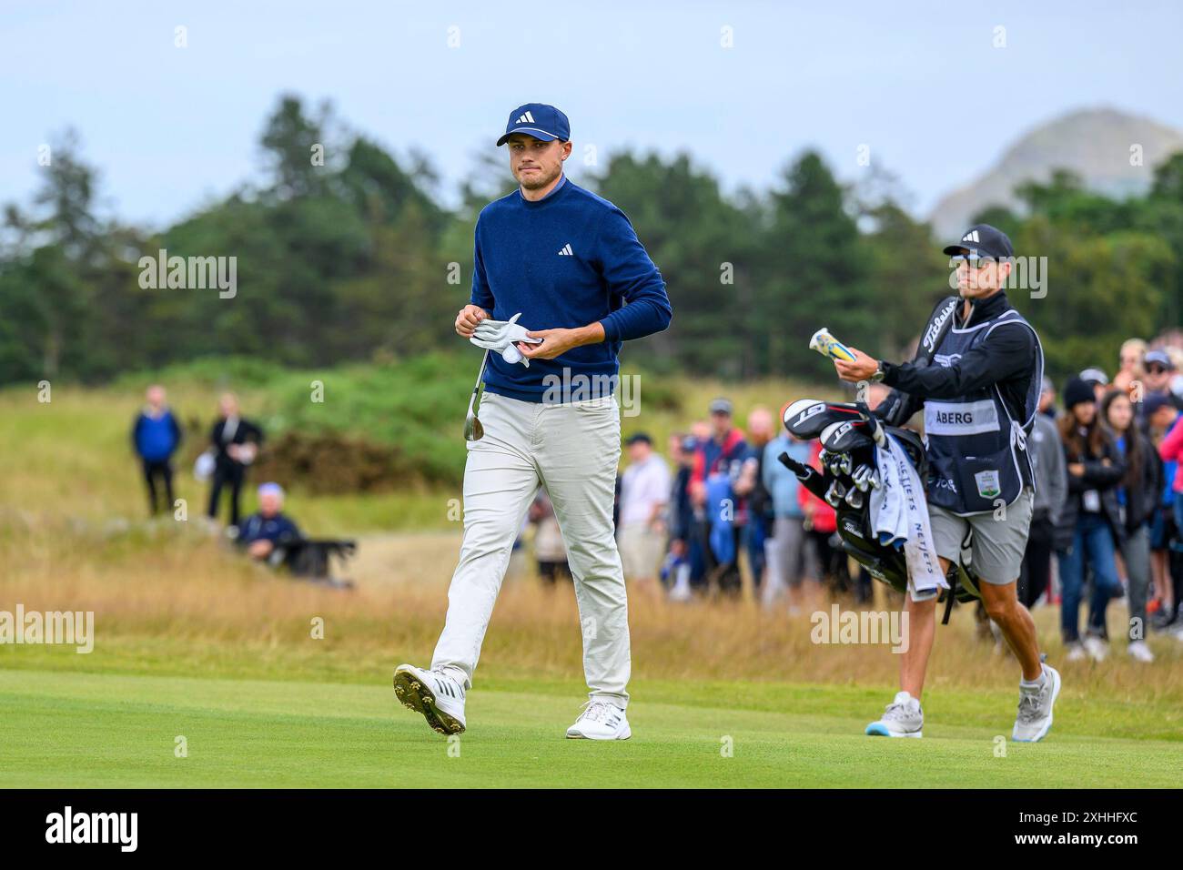 Ludvig Aberg on the 5th hole during day four of the Genesis Scottish Open 2024 at The ...