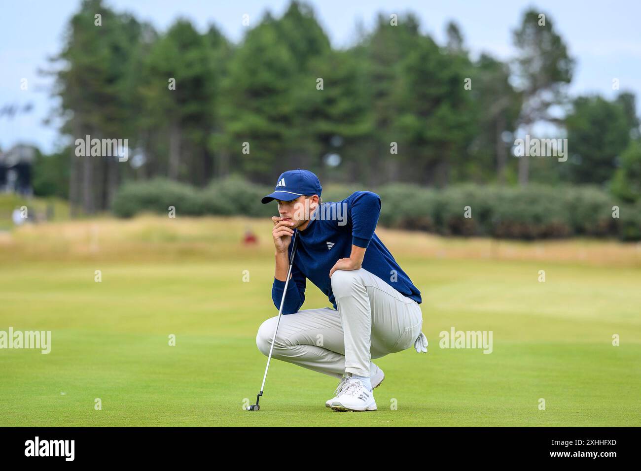 Ludvig Aberg on the 5th hole during day four of the Genesis Scottish Open 2024 at The ...