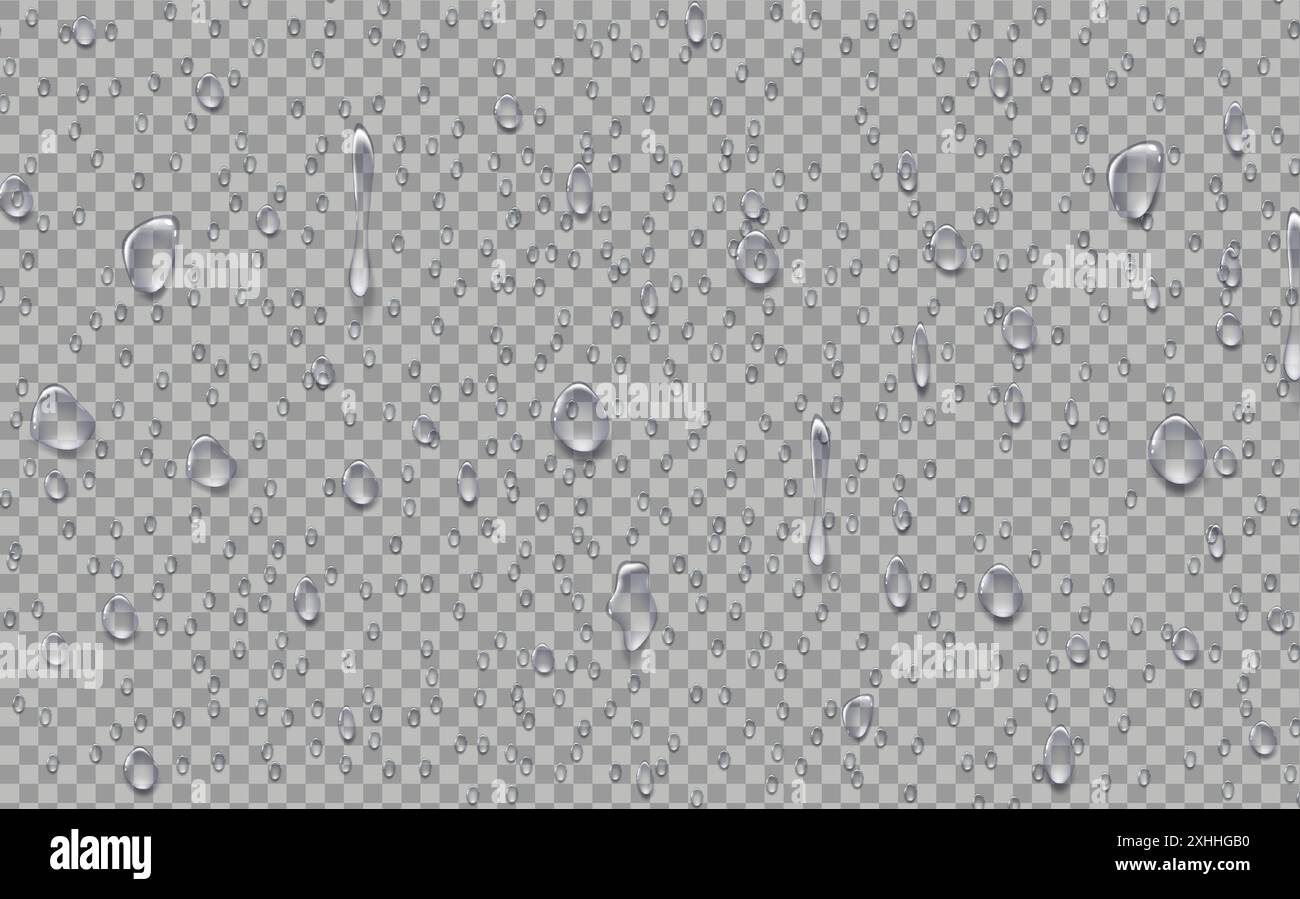 Fresh water splash effect on the surface.Liquid spreading droplet shapes.Rain transparent drops ...