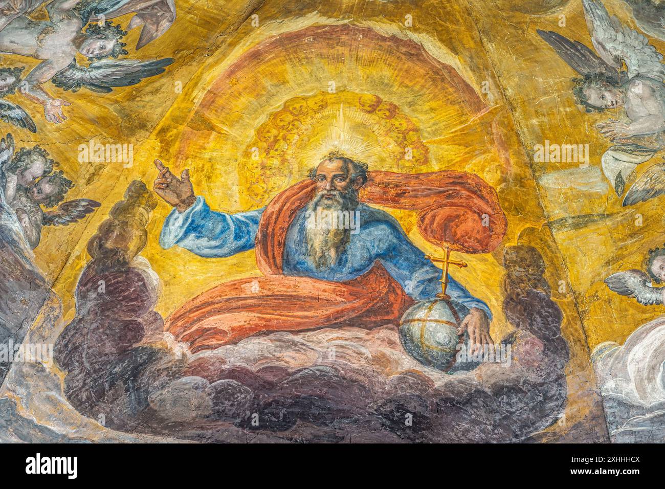 The frescoes that decorate the vault of the choir apse, God the Father ...