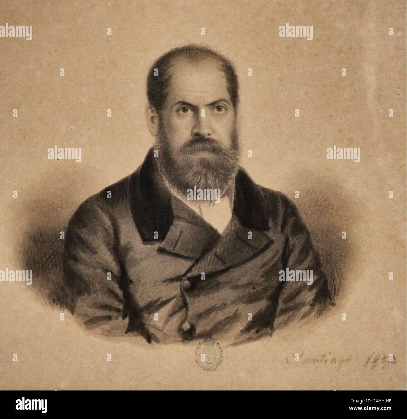 Domingo F. Sarmiento - Ignacio Baz. circa 1870 Stock Photo - Alamy