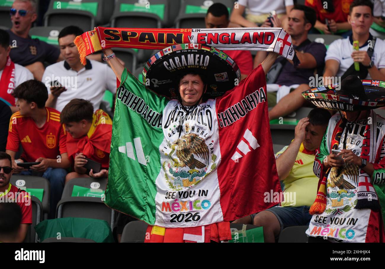 Spanish Fan before the UEFA Euro 2024 final match at Olympiastadion ...