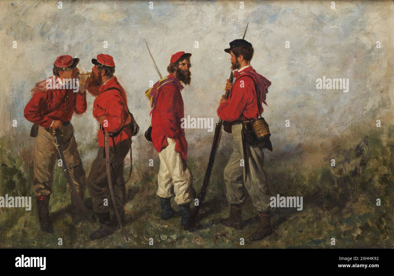 group of Garibaldians painting by Filippo Palizzi Stock Photo - Alamy