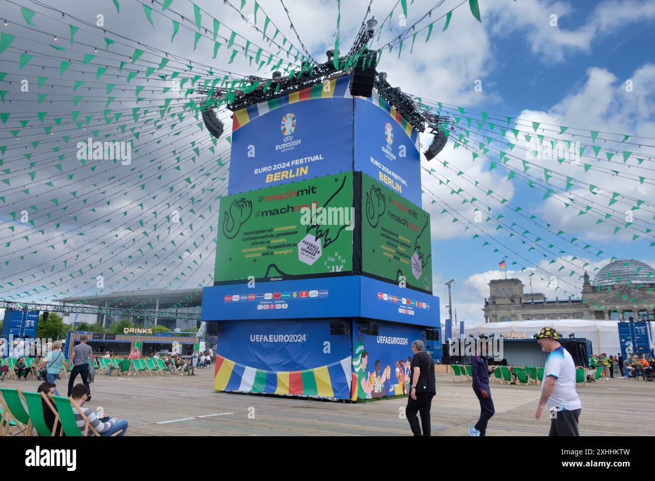 Fan Zone in Berlin, Uefa Euro 2024 Germany Stock Photo - Alamy