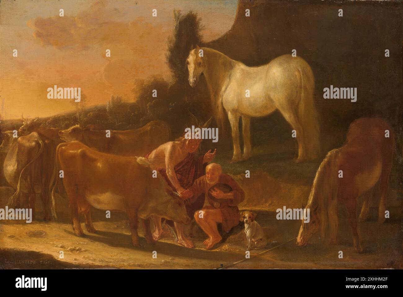 Mercury and Io painting by Willem Ossenbeeck Stock Photo - Alamy