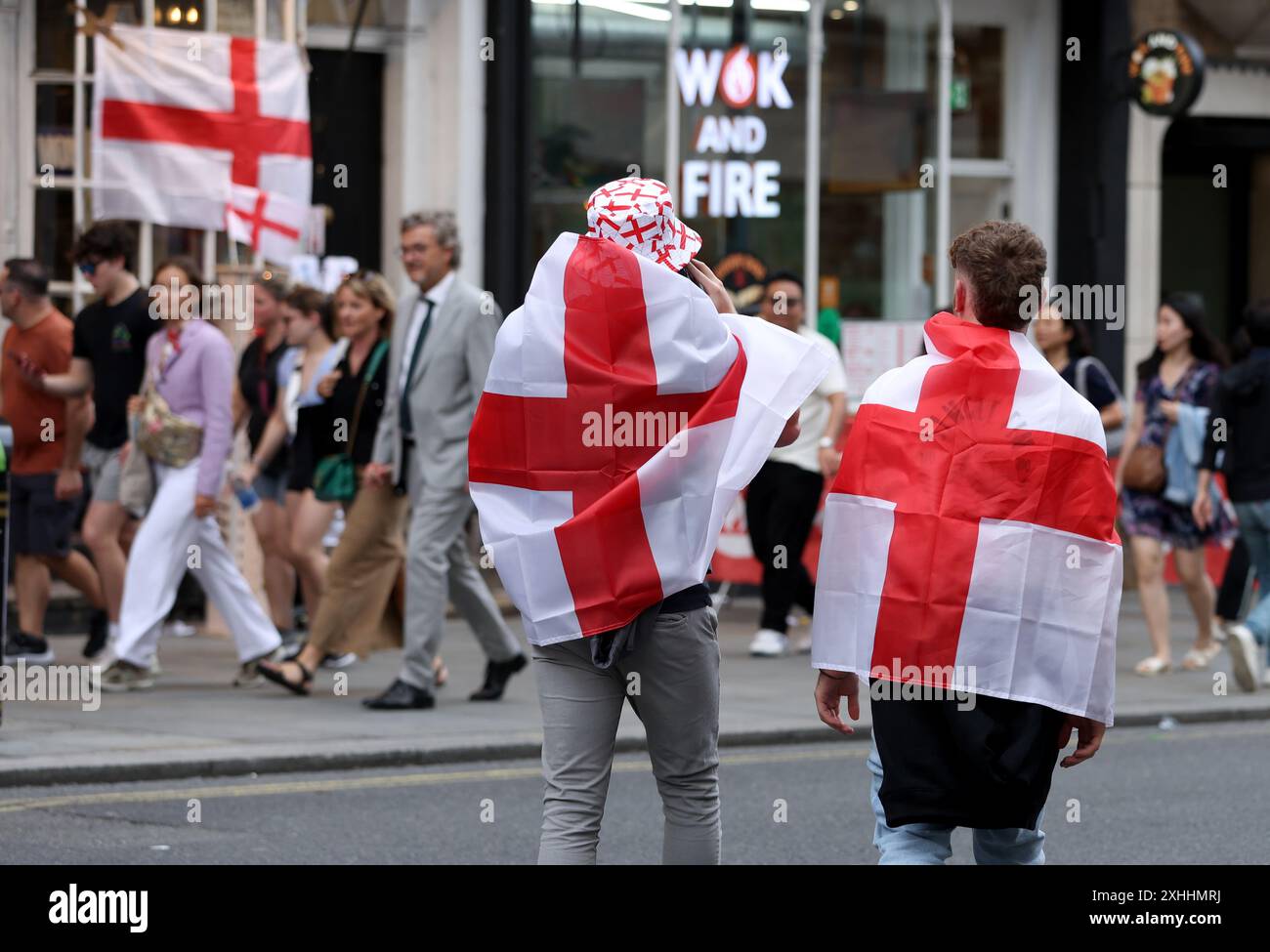 England fans in central London ahead of the UEFA Euro 2024 final ...