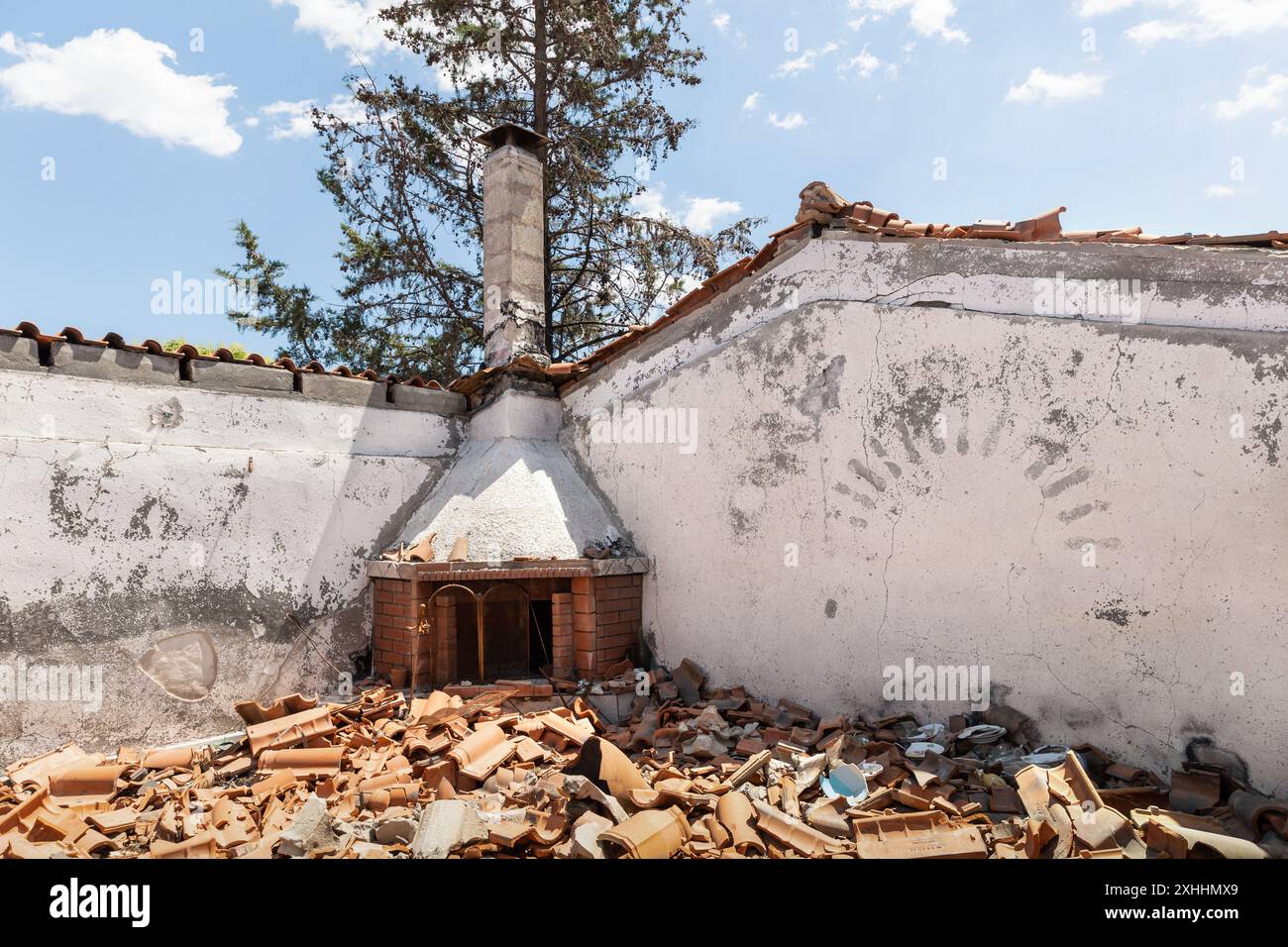 Devastating wildfire in Kirki village near to Alexandroupolis Evros ...