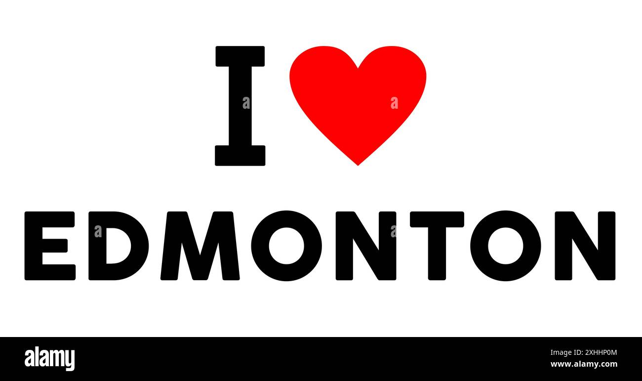 I love city Edmonton Canada symbol illustration Stock Photo - Alamy