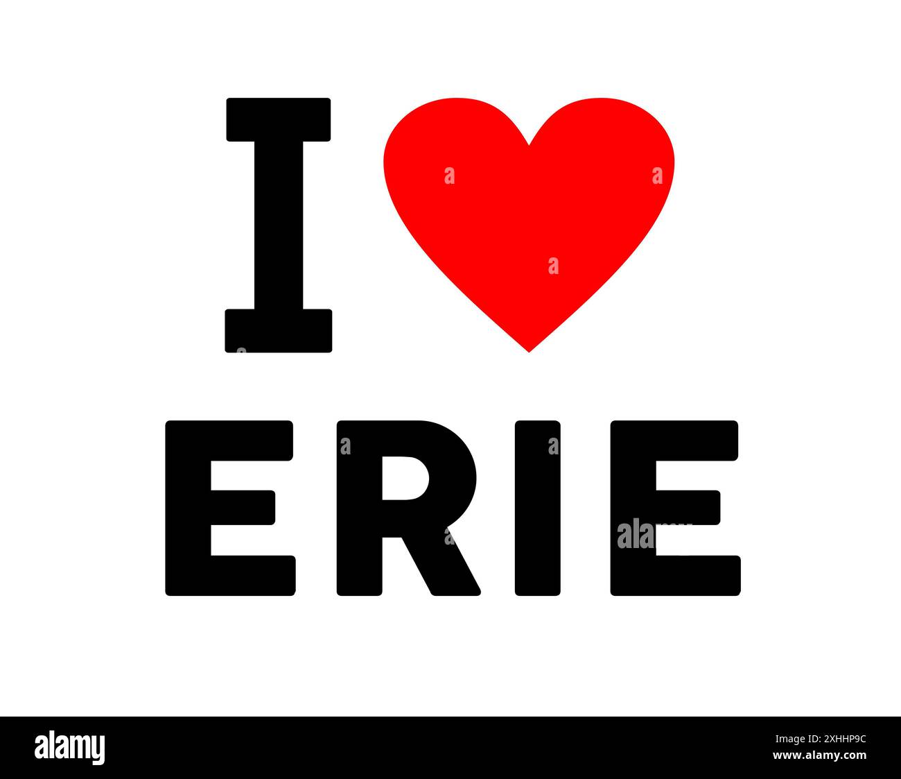 I love city Erie United States symbol illustration Stock Photo - Alamy