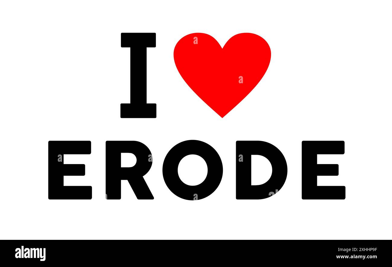 I love city Erode India symbol illustration Stock Photo - Alamy
