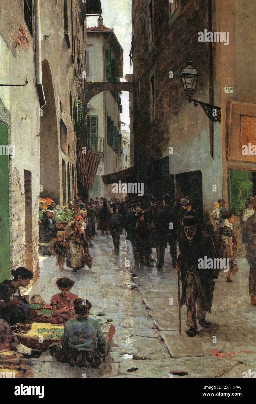 The ghetto of Florence (1882), by Telemaco Signorini Stock Photo - Alamy