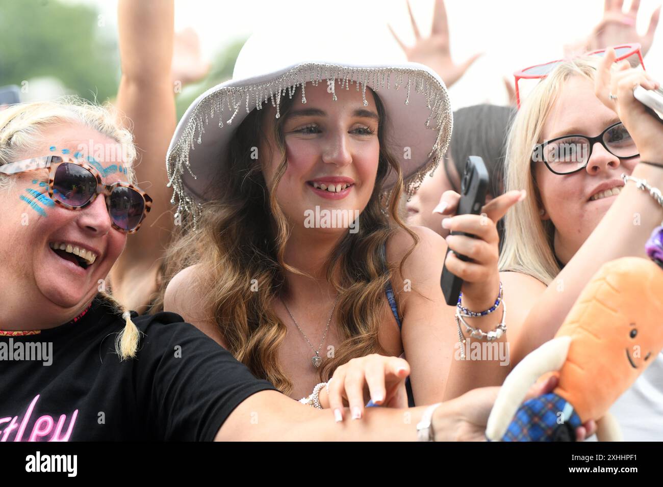Fans in the crowd at the Transmt Festival Glasgow Green. Picture date ...
