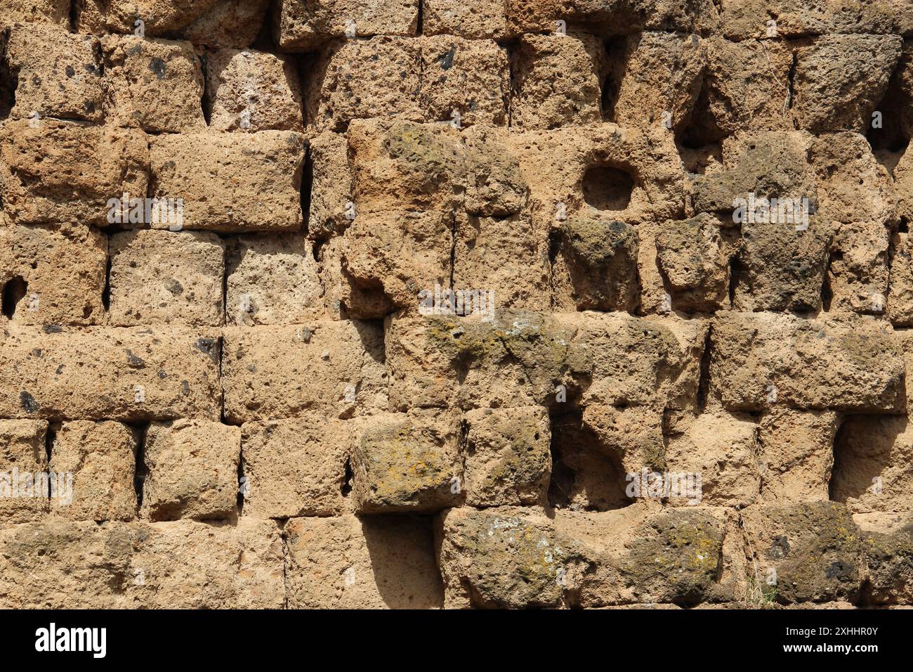 Loose large Tufa Blocks showing signs of wear and age Stock Photo - Alamy