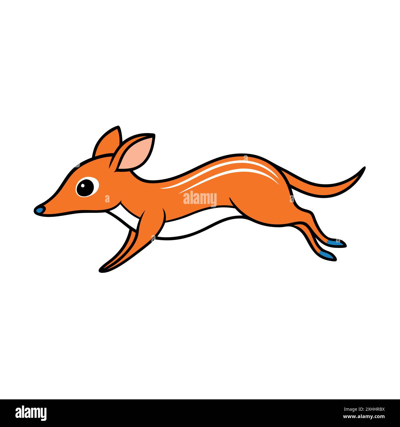 Chevrotain rodent swims icon vector. AI generated image. Clipart ...