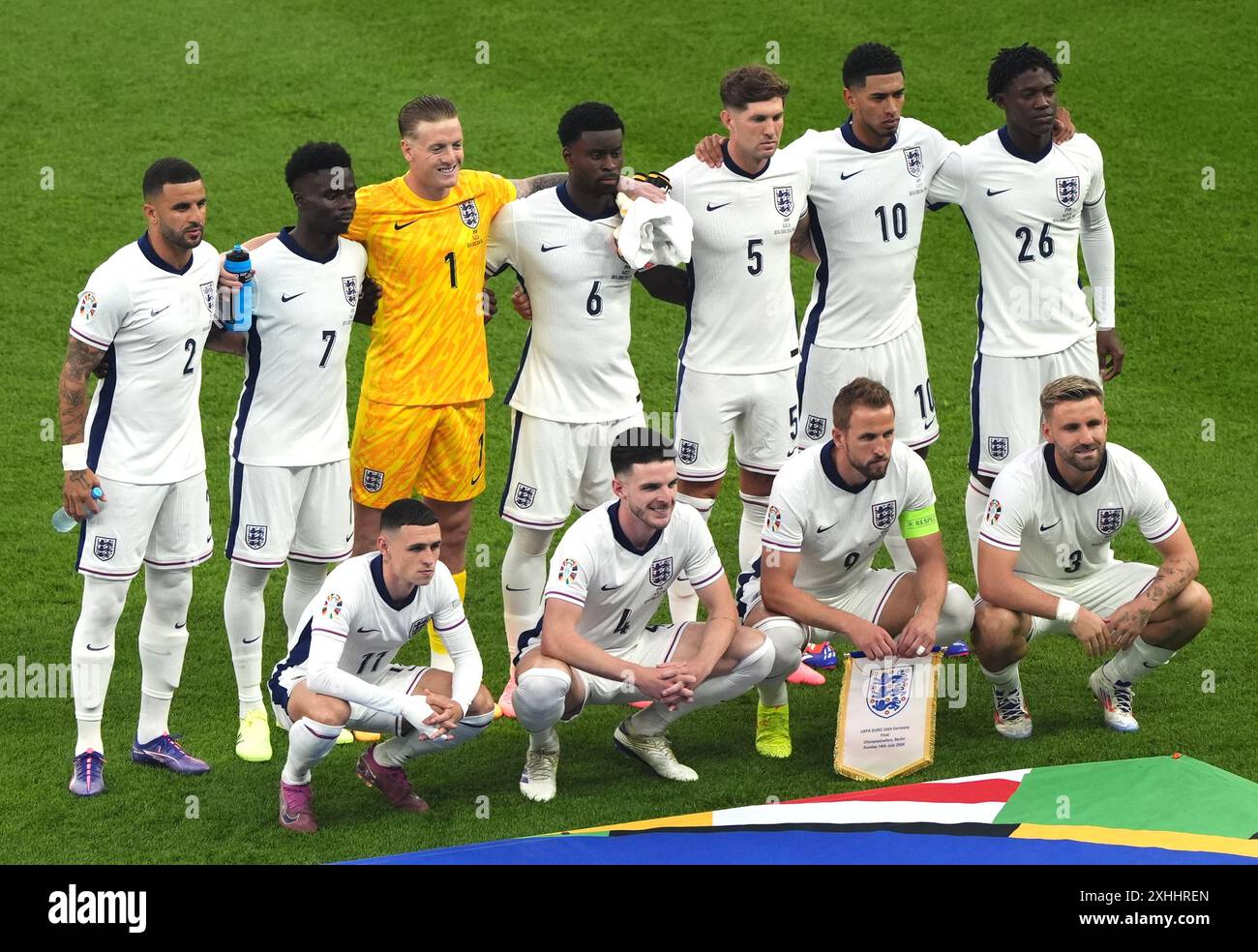 An England team group photo ahead of the UEFA Euro 2024 final match at ...