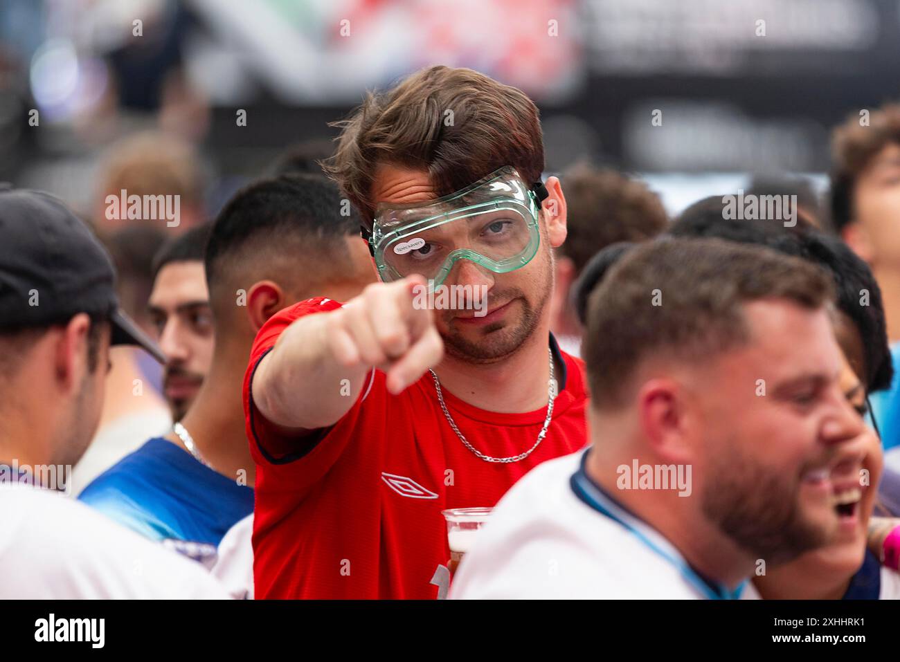 EDITORIAL USE ONLY England fans wear 'Cheer Goggles' by Specsavers ...
