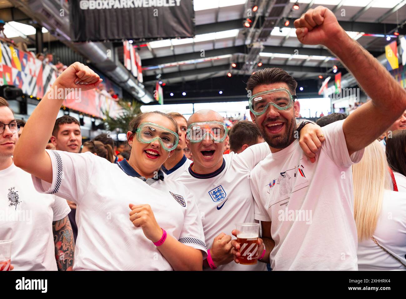 EDITORIAL USE ONLY England fans wear 'Cheer Goggles' by Specsavers ...