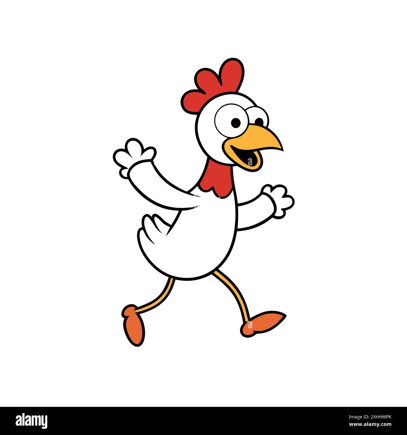 Chicken dancing illustration Stock Vector Images - Alamy