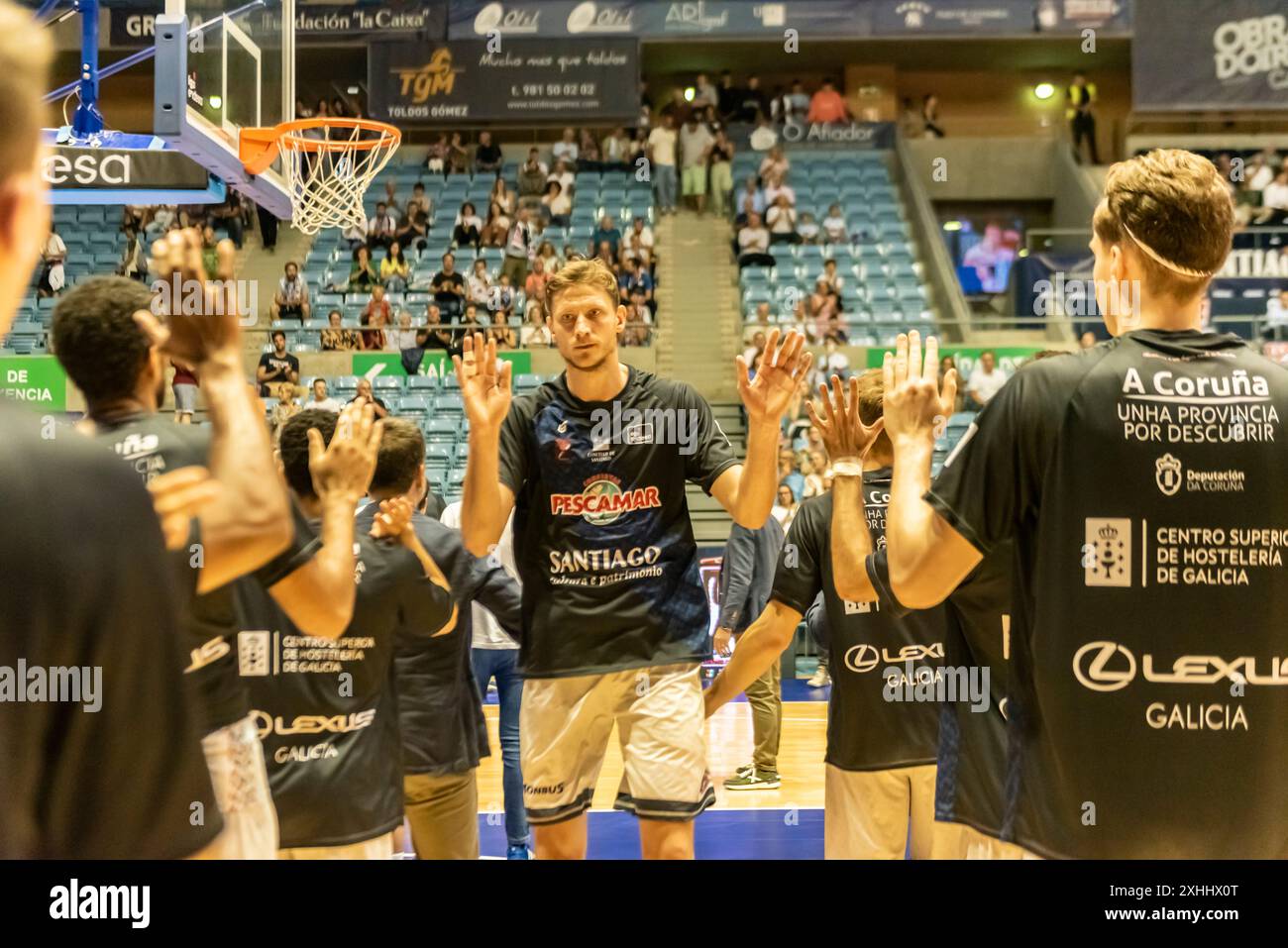 october 4th, 2023. Fontes do Sar Stadium the ACB basket leage Monbus ...