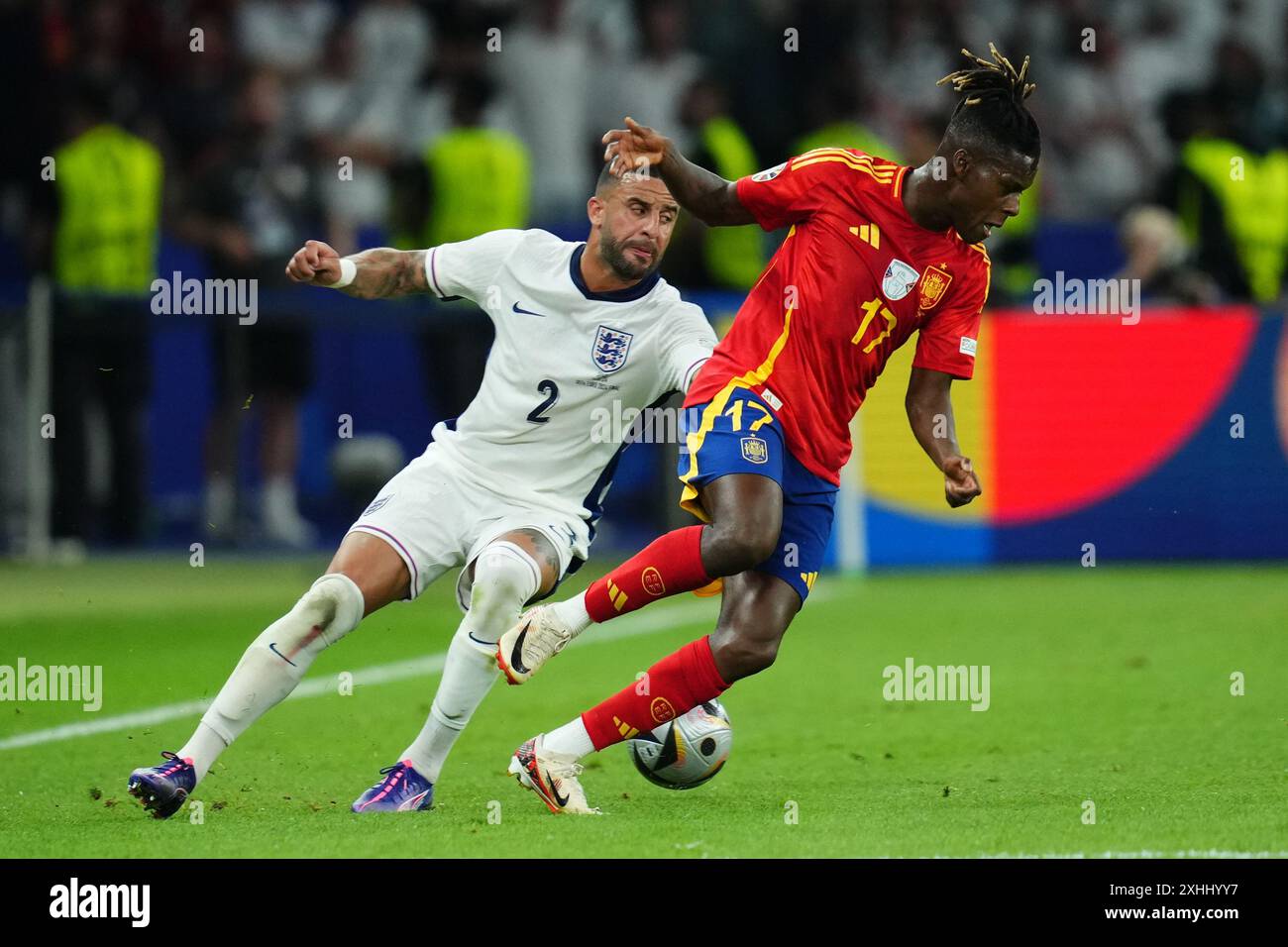 Berlin, Germany. 14th July, 2024. Nico Williams of Spain and Kile ...