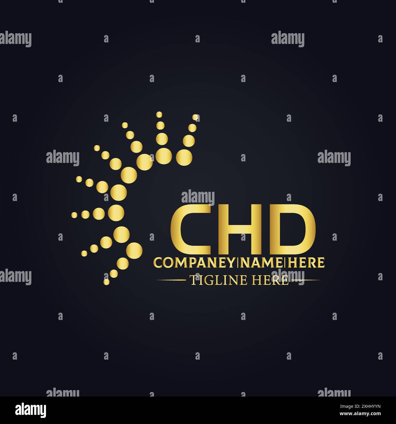 CHD logo. C H D design. White CHD letter. CHD, C H D letter logo design ...