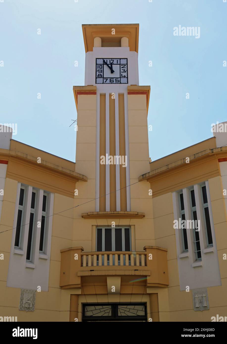 Art deco style police station building in Carcassonne Stock Photo - Alamy
