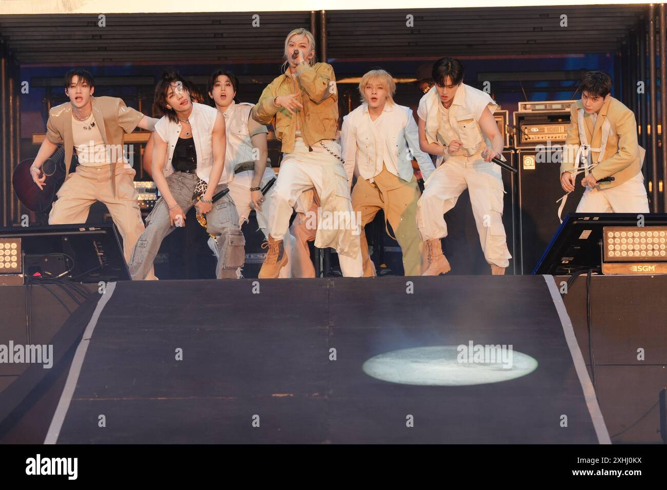 EDITORIAL USE ONLY Stray Kids performing on stage at BST Hyde Park in ...