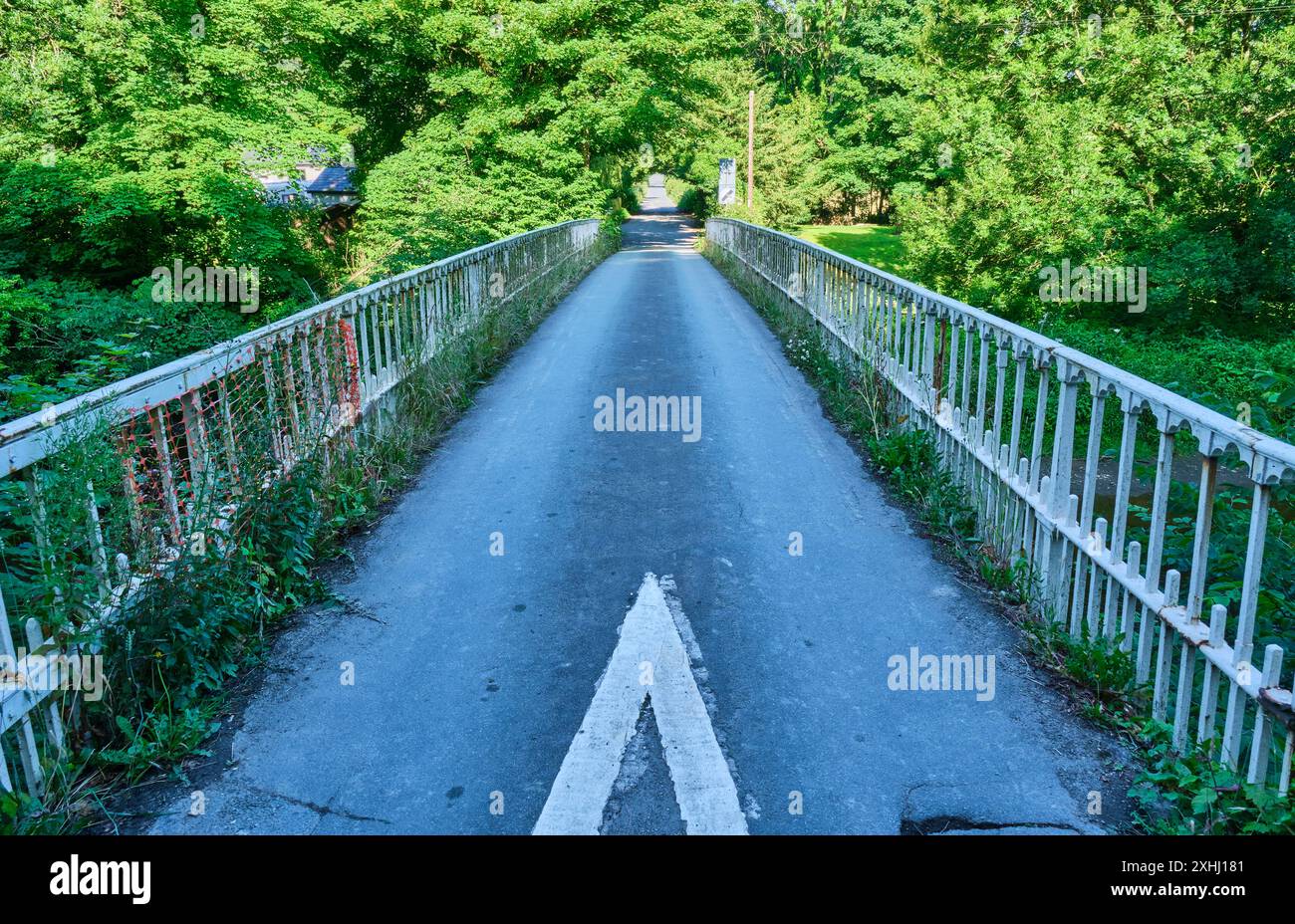 Llandinam Bridge, at Llandinam, near Newtown, Powys, Wales Stock Photo ...