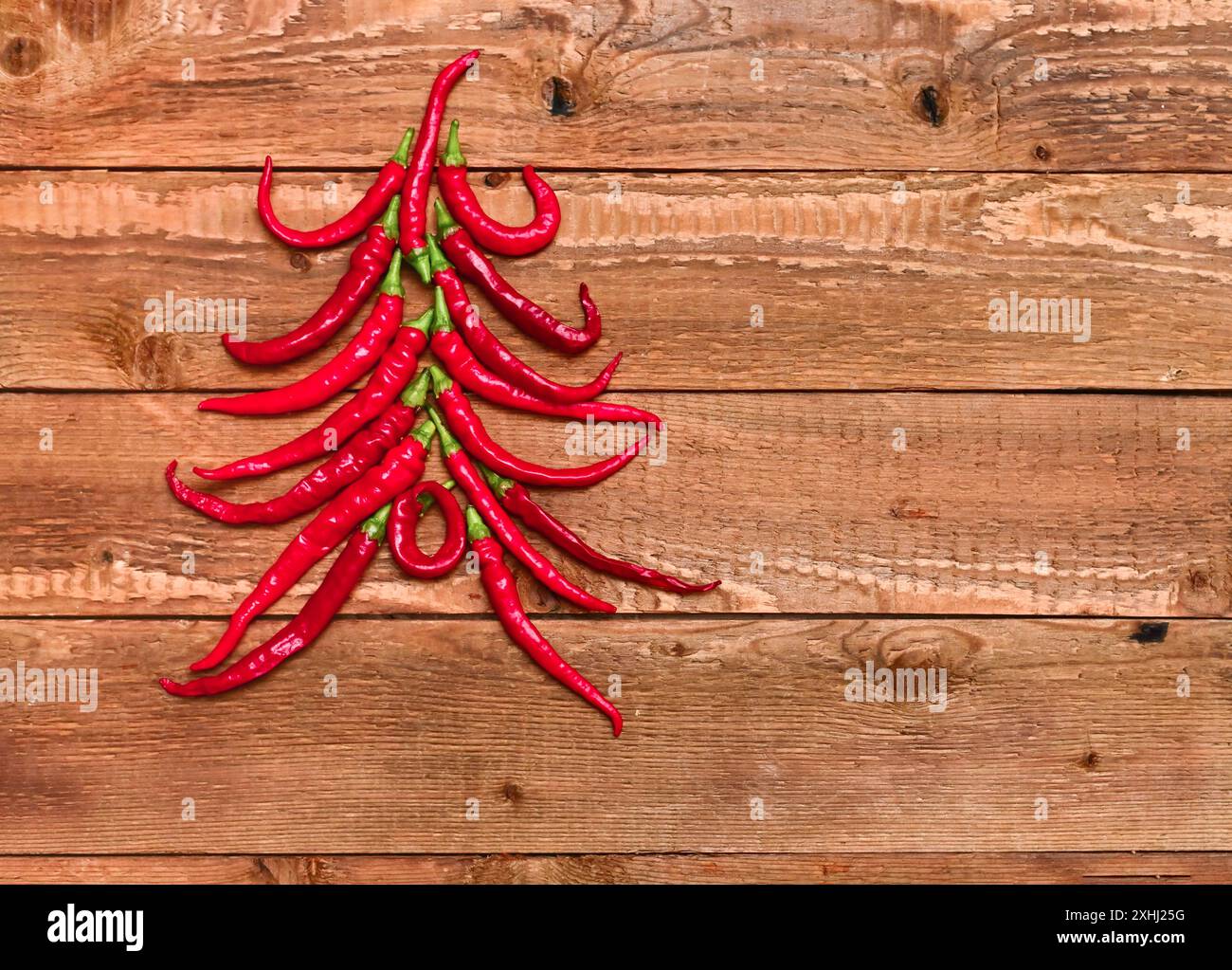christmas tree concept. hot chili peppers. copy space Stock Photo - Alamy